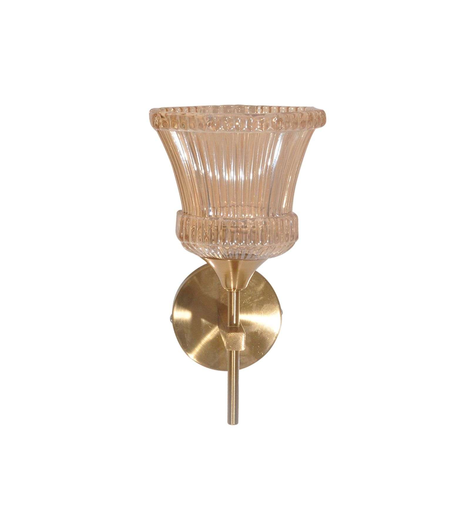 Victorian Wall Shade Amber Glass Wall Light - Shree Kala