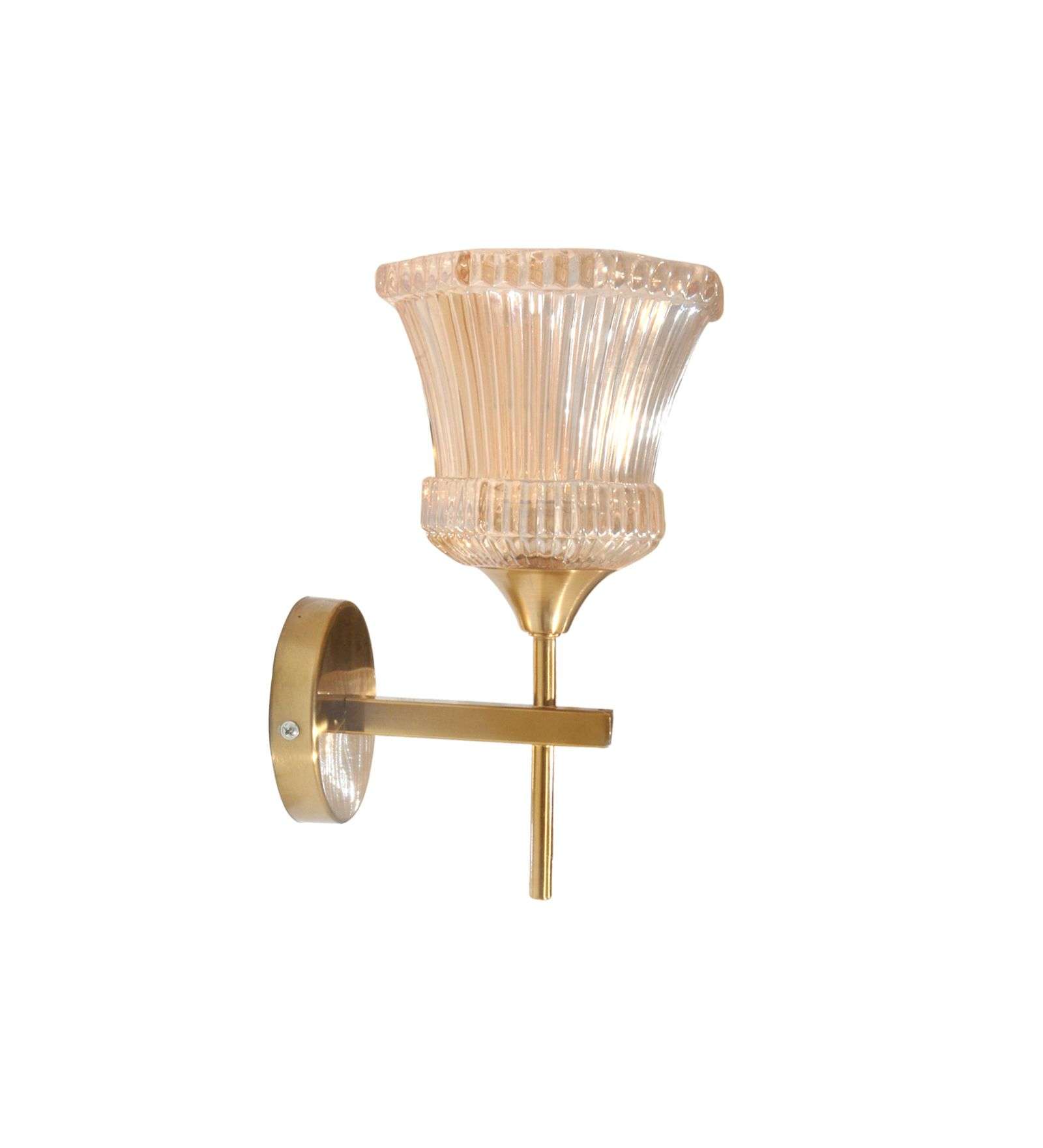 Victorian Wall Shade Amber Glass Wall Light - Shree Kala