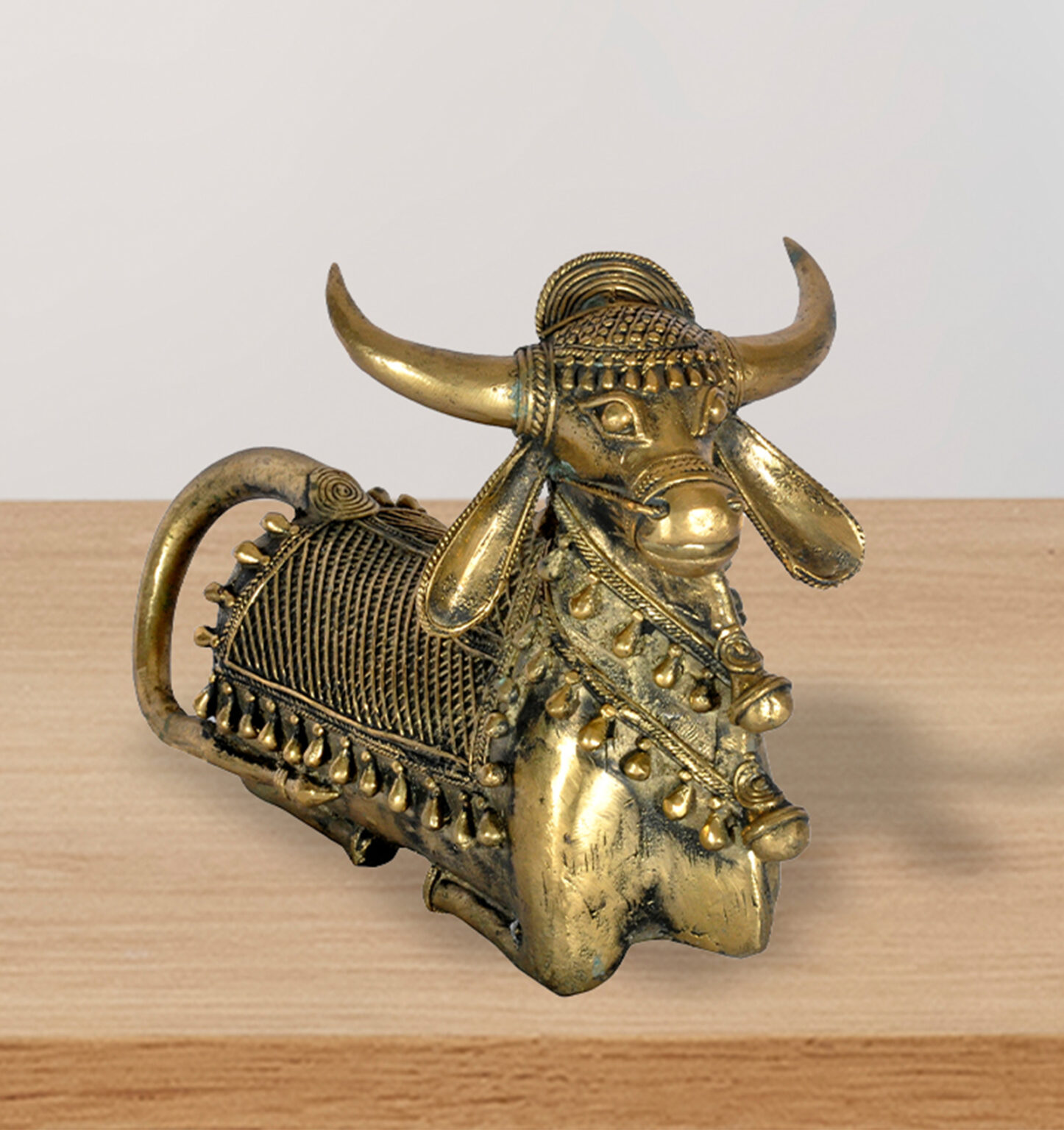 Antique Brass Nandi Dokra HandCraft - Shree Kala
