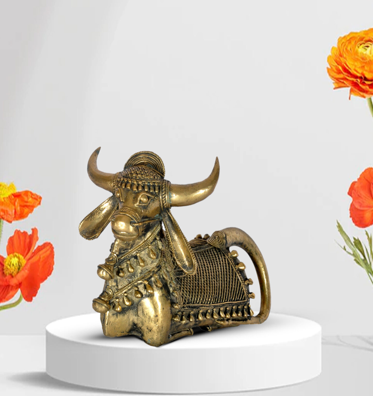 Antique Brass Nandi Dokra HandCraft - Shree Kala